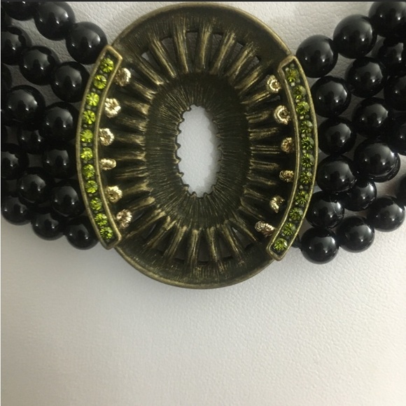Heidi Daus | Jewelry | Heidi Daus Multicolor Oval Center Onyx Choker ...